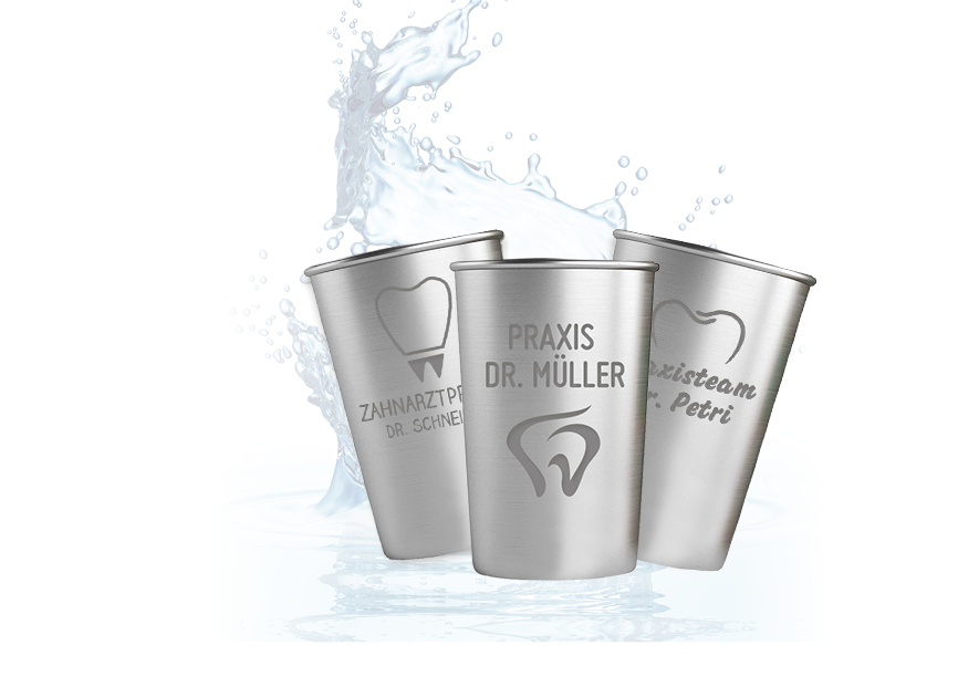 Edelstahl Mundspülbecher für die Zahnarztpraxis